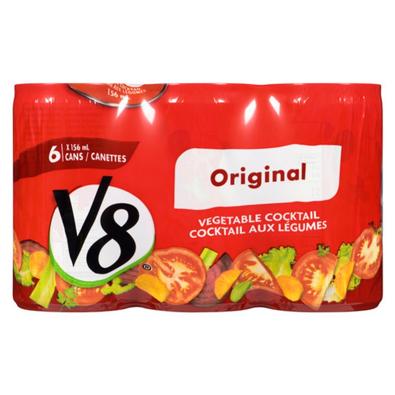 V8 Juice Cocktail Vegetable 6 x 156 ml (cans) - Voilà Online Groceries ...
