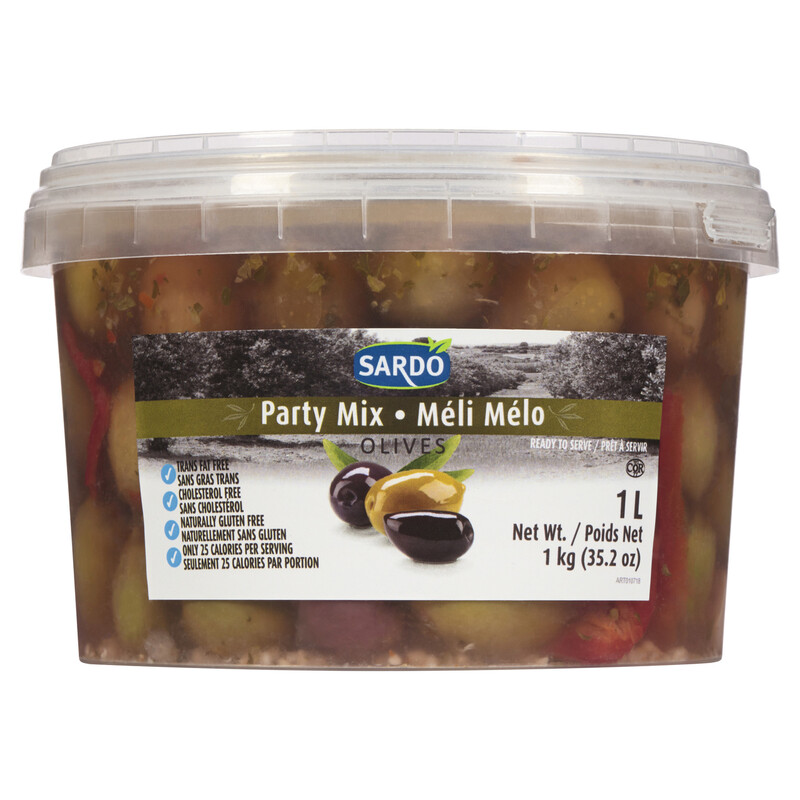 Sardo Gluten-Free Olives Party Mix 1 L - Voilà Online Groceries & Offers
