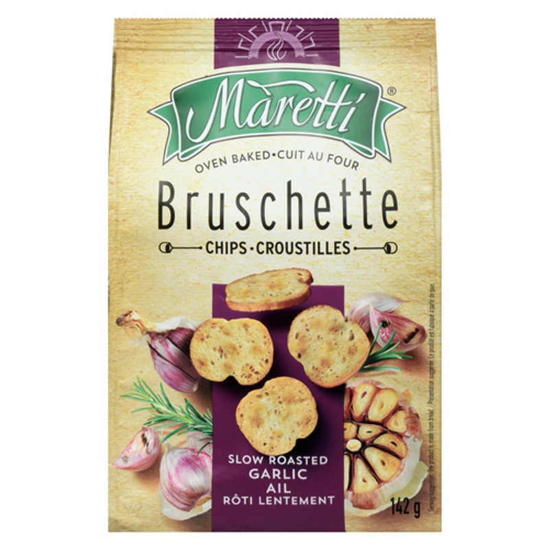 Maretti Bruschette Chips Slow Roasted Garlic 142 g - Voilà Online ...