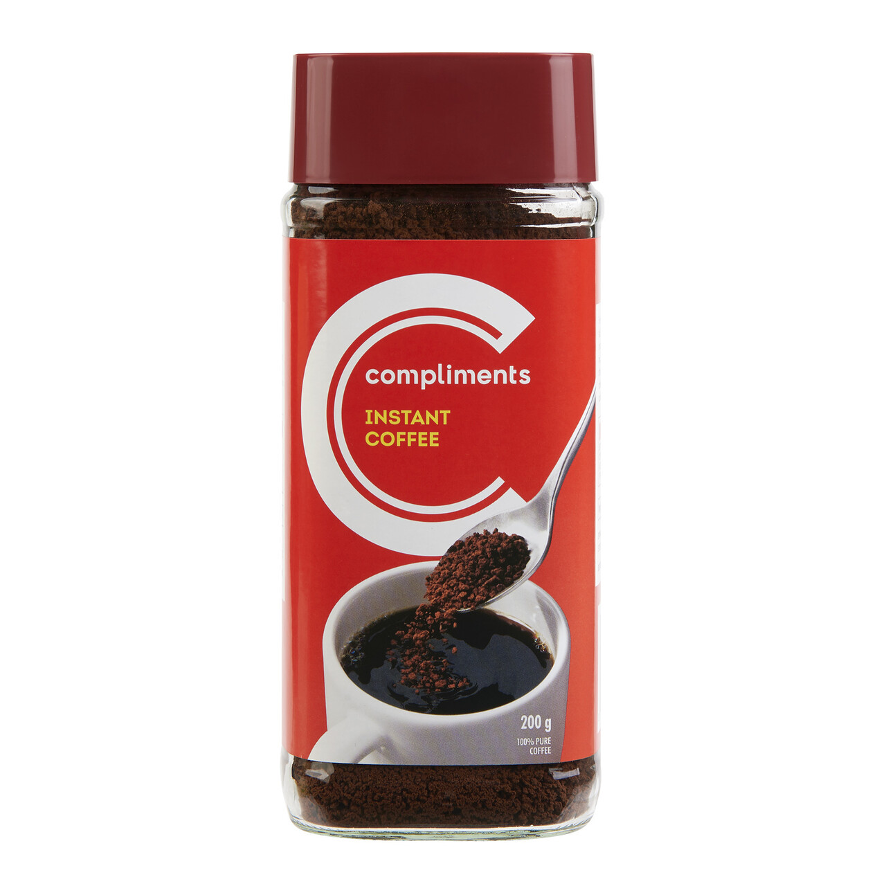 Compliments Instant Coffee Regular Pure 200 g - Voilà Online Groceries ...