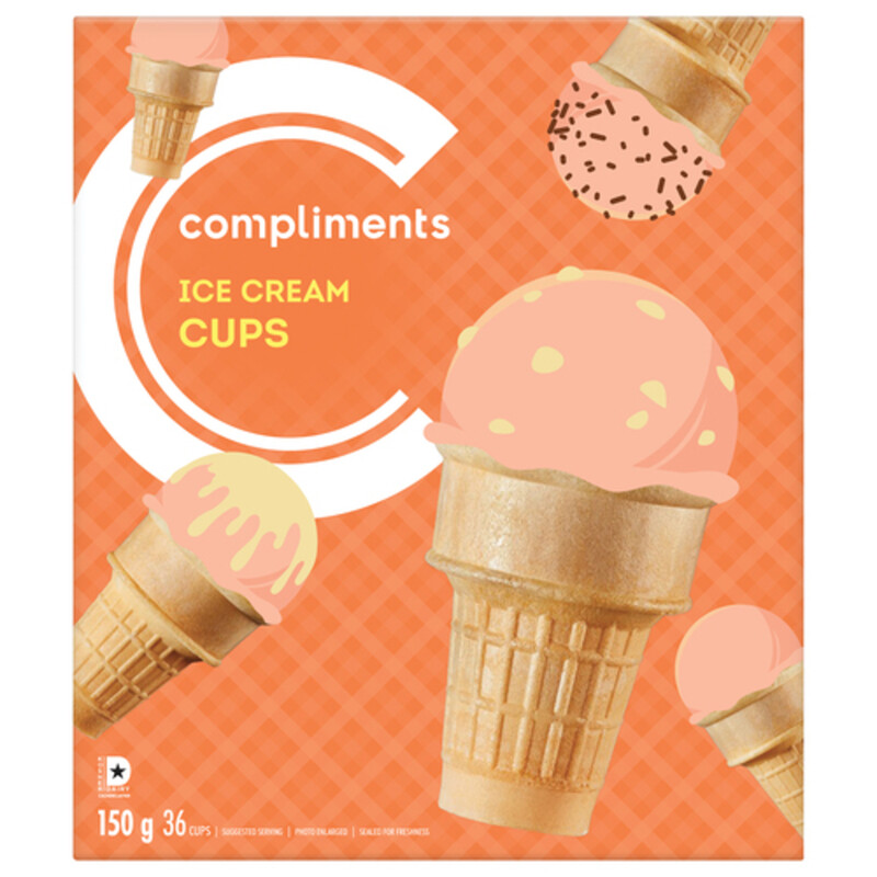 Compliments Ice Cream Cups 36 Pack 150 g - Voilà Online Groceries & Offers