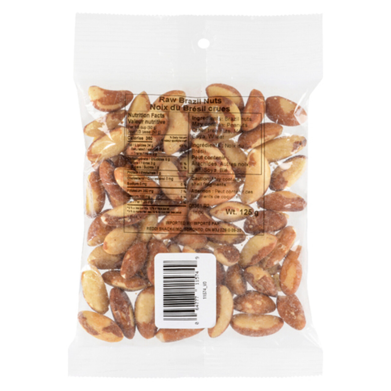 Reddi Snack Brazil Nuts Whole 125 g - Voilà Online Groceries & Offers