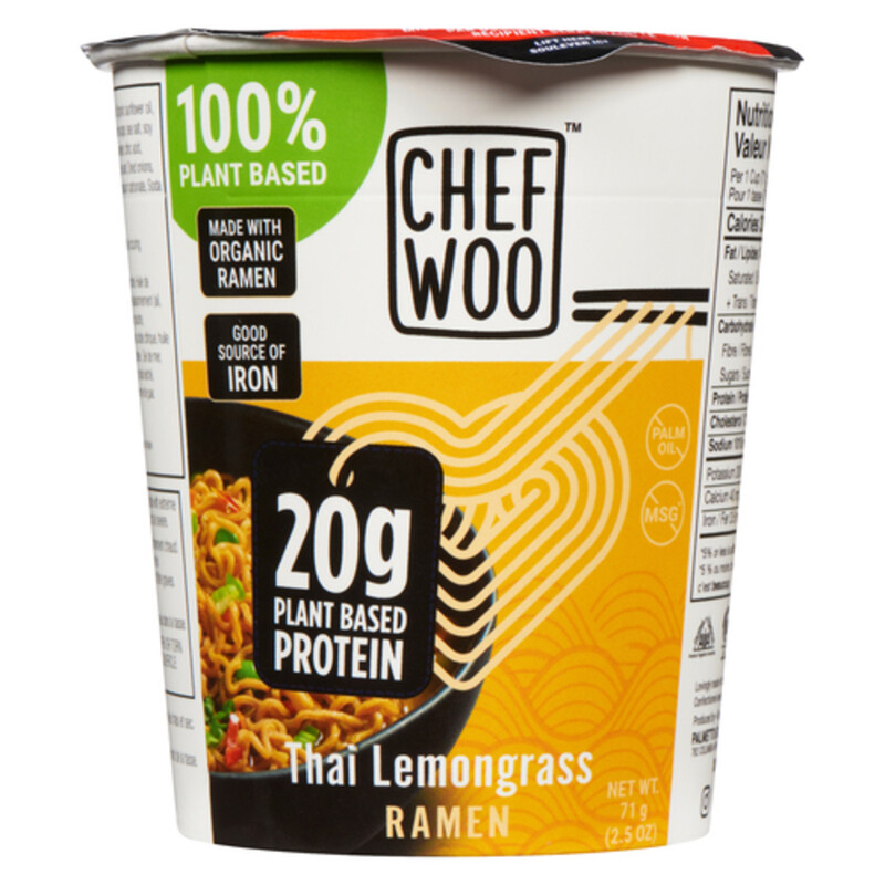 Chef Woo Noodle Cup Thai Lemongrass 71 g - Voilà Online Groceries & Offers