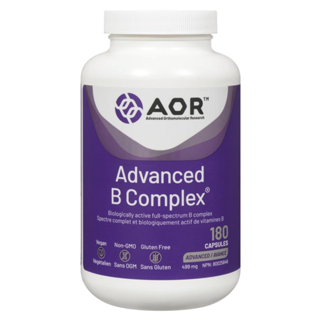 AOR Advanced B Complex 499 mg Capsules 180 Count - Voilà Online ...