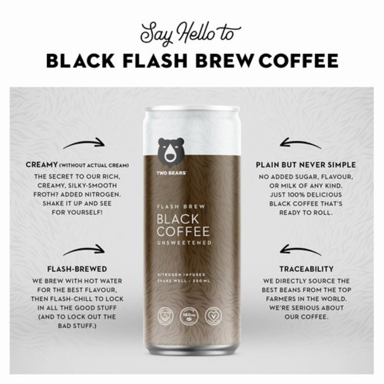Two Bears Cold Brew Coffee Original 250 ml (can) - Voilà Online ...