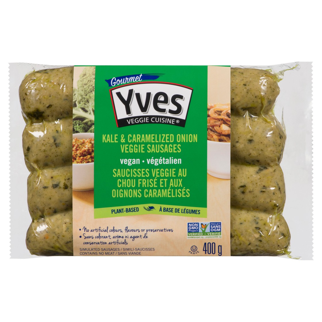 Yves Veggie Cuisine Sausages Kale & Caramelized Onion 400 g - Voilà ...