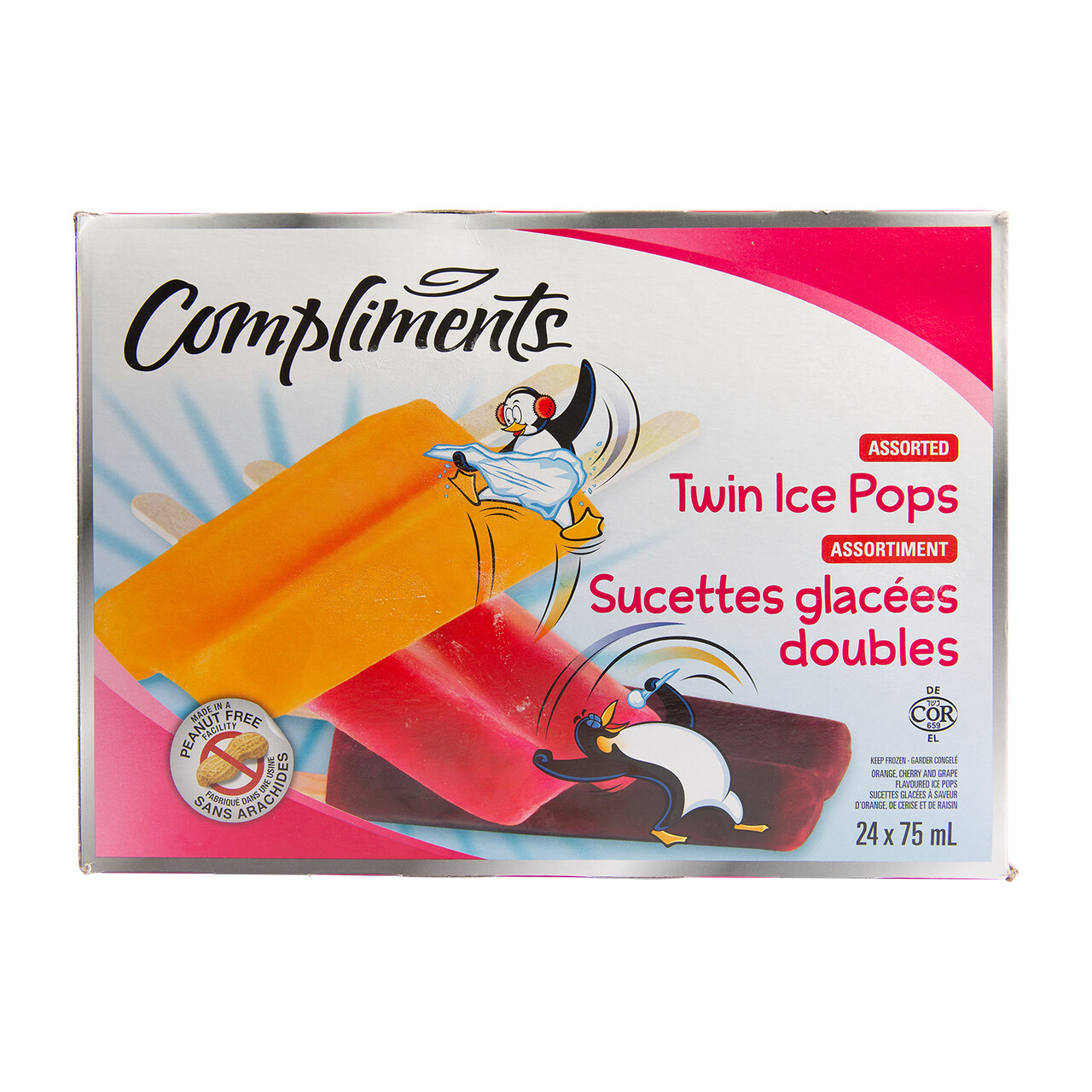 Compliments Twin Peanut Free Ice Pops Assorted 24 x 75 ml - Voilà ...