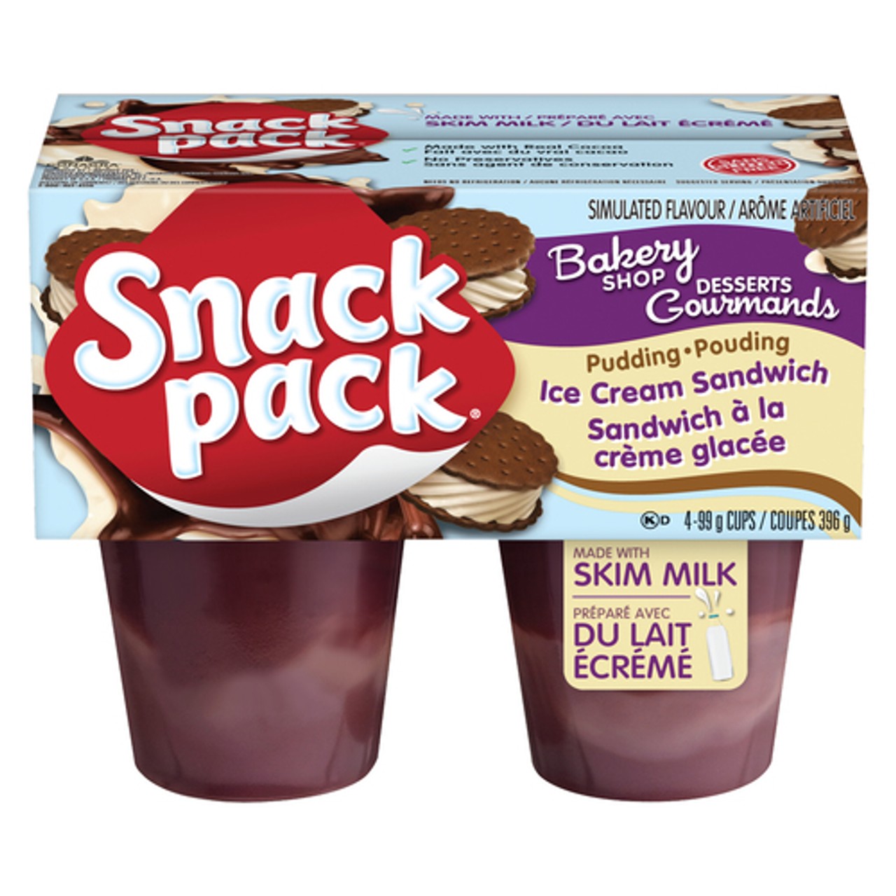 Snack Pack Pudding Cups Ice Cream Sandwich 4 x 99 g - Voilà Online ...