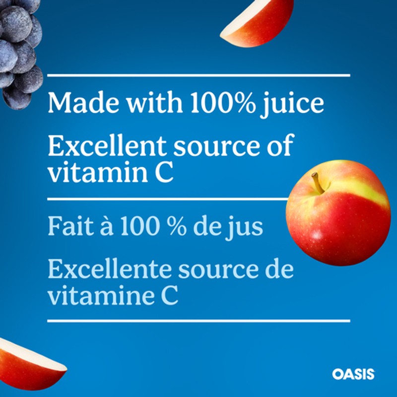 Oasis Juice Apple Grape 8 x 200 ml - Voilà Online Groceries & Offers
