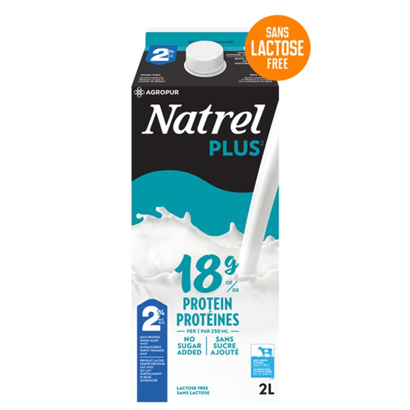 Natrel Plus Lactose-Free 2% Protein Milk 2 L - Voilà Online Groceries ...