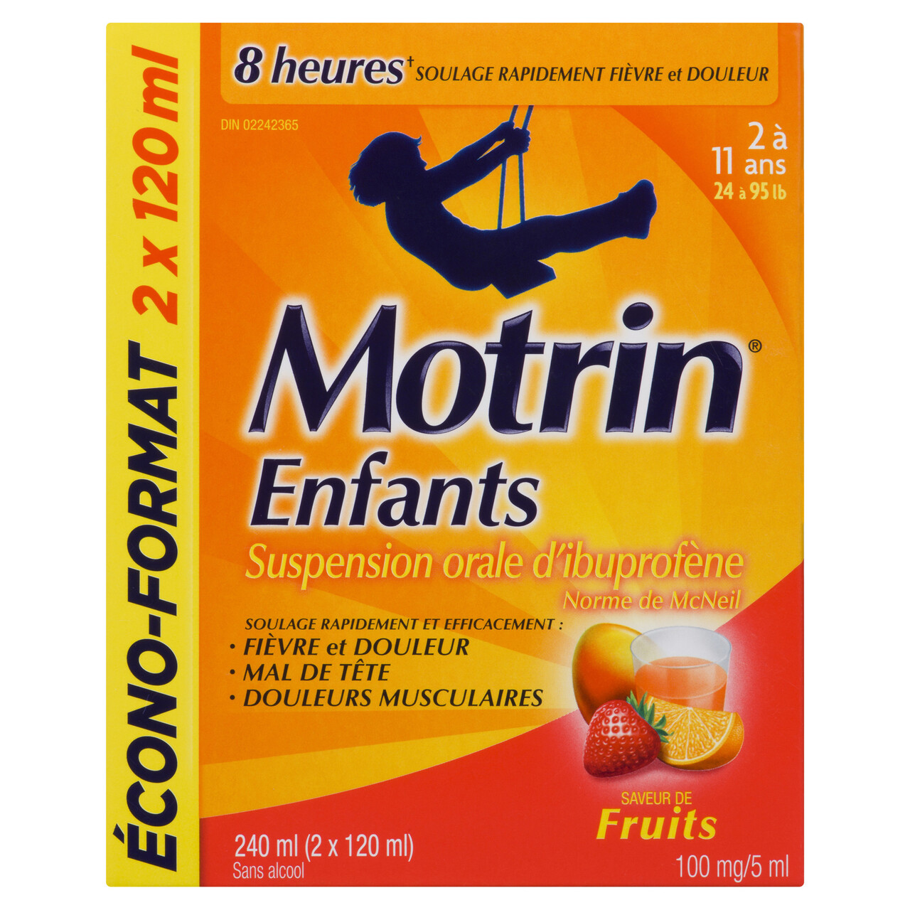 Motrin Children's Ibuprofen Fruit Value Pack 240 ml - Voilà Online ...