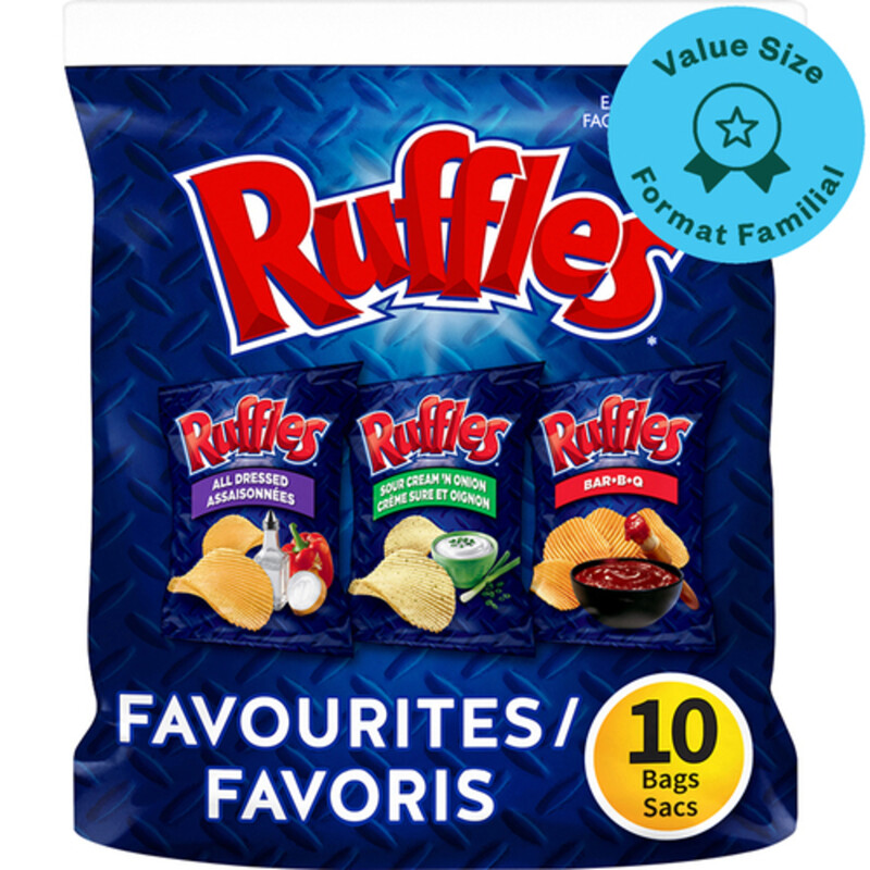 Ruffles Potato Chips Favourites Variety Pack 10 x 28 g - Voilà Online ...