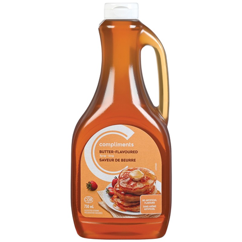 Compliments Syrup Butter Flavoured 750 ml - Voilà Online Groceries & Offers
