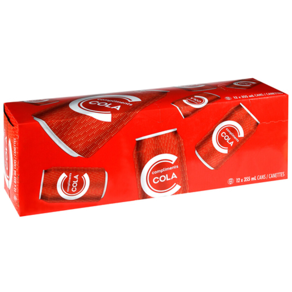 Compliments Soft Drink Cola 12 x 355 ml (cans) - Voilà Online Groceries ...