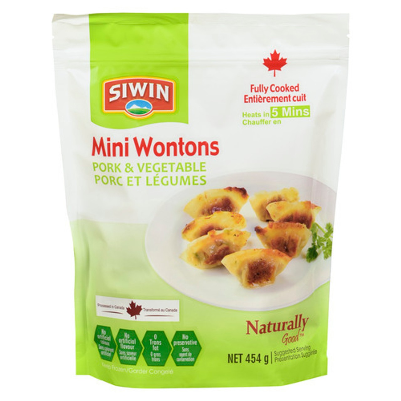 Siwin Mini Wontons Pork Vegetable 454 g (frozen) - Voilà Online ...