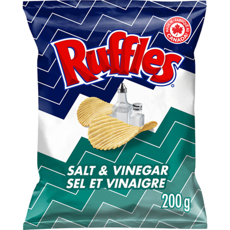 Ruffles Potato Chips Salt & Vinegar 200 g - Voilà Online Groceries & Offers