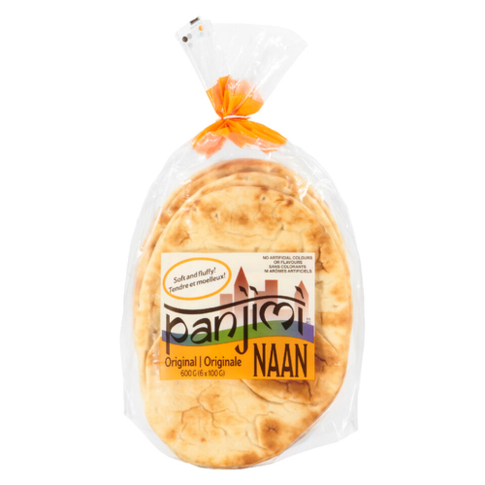Panjimi Naan Original 6 Pack 600 g (frozen) - Voilà Online Groceries ...