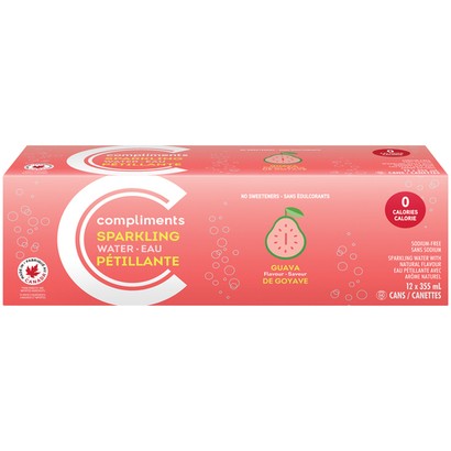 Compliments Sparkling Water Guava 12 x 355 ml (cans) - Voilà Online ...