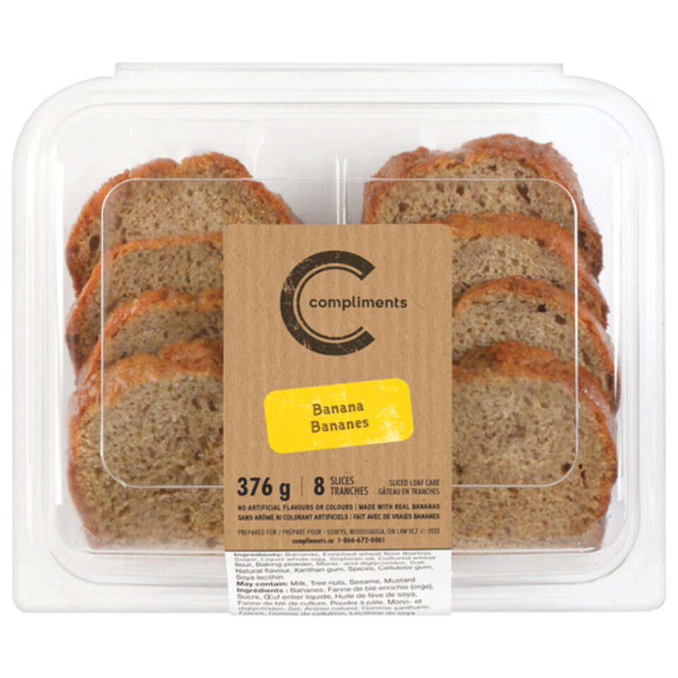 Compliments Sliced Loaf Cake Banana 376 g - Voilà Online Groceries & Offers