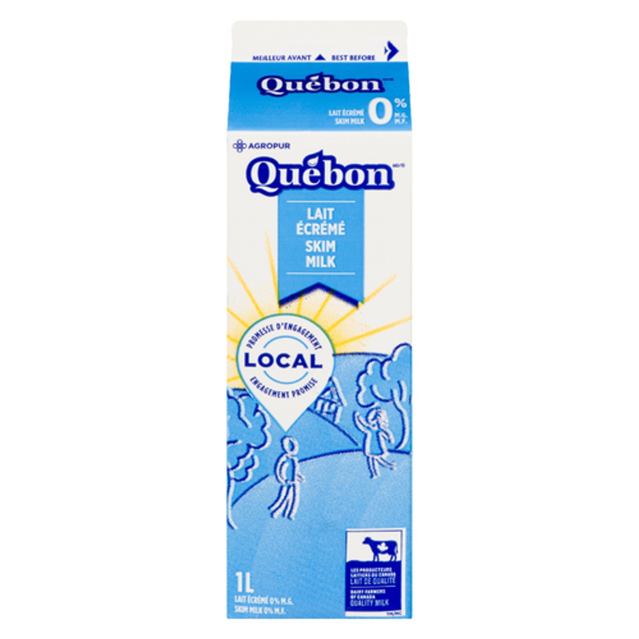 Québon 0% Skimmed Milk 1 L - Voilà Online Groceries & Offers