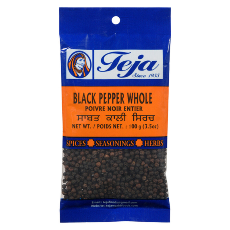 Teja Black Pepper Whole 100 g - Voilà Online Groceries & Offers