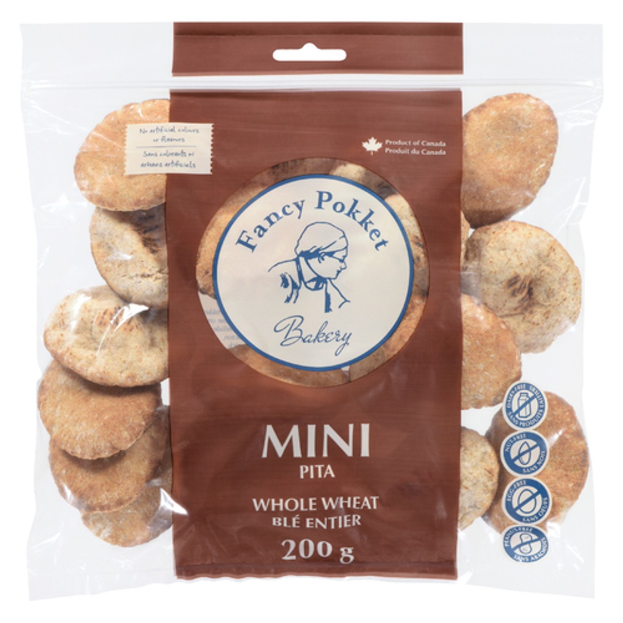 Fancy Pokket Mini Pita Whole Wheat 200 g - Voilà Online Groceries & Offers