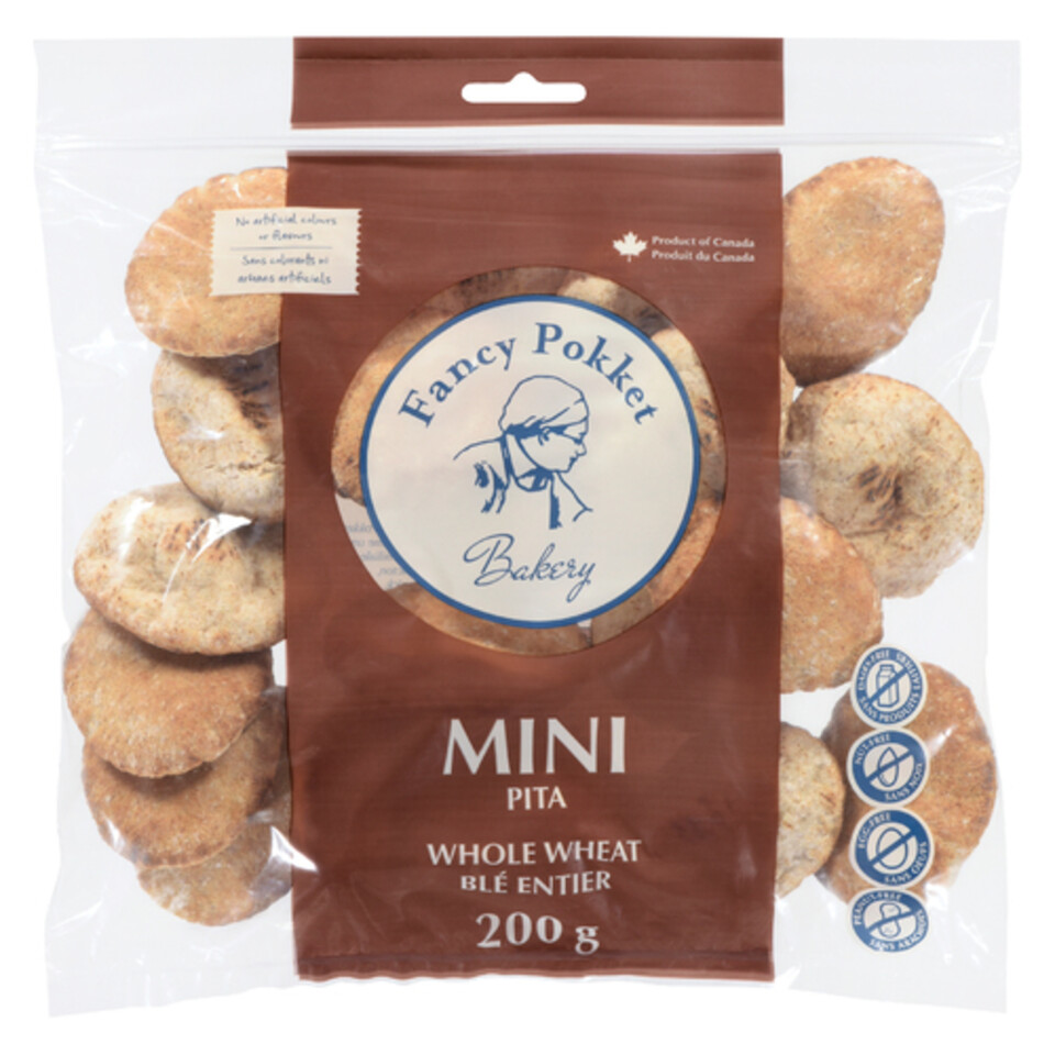 Fancy Pokket Mini Pita Whole Wheat 200 g - Voilà Online Groceries & Offers