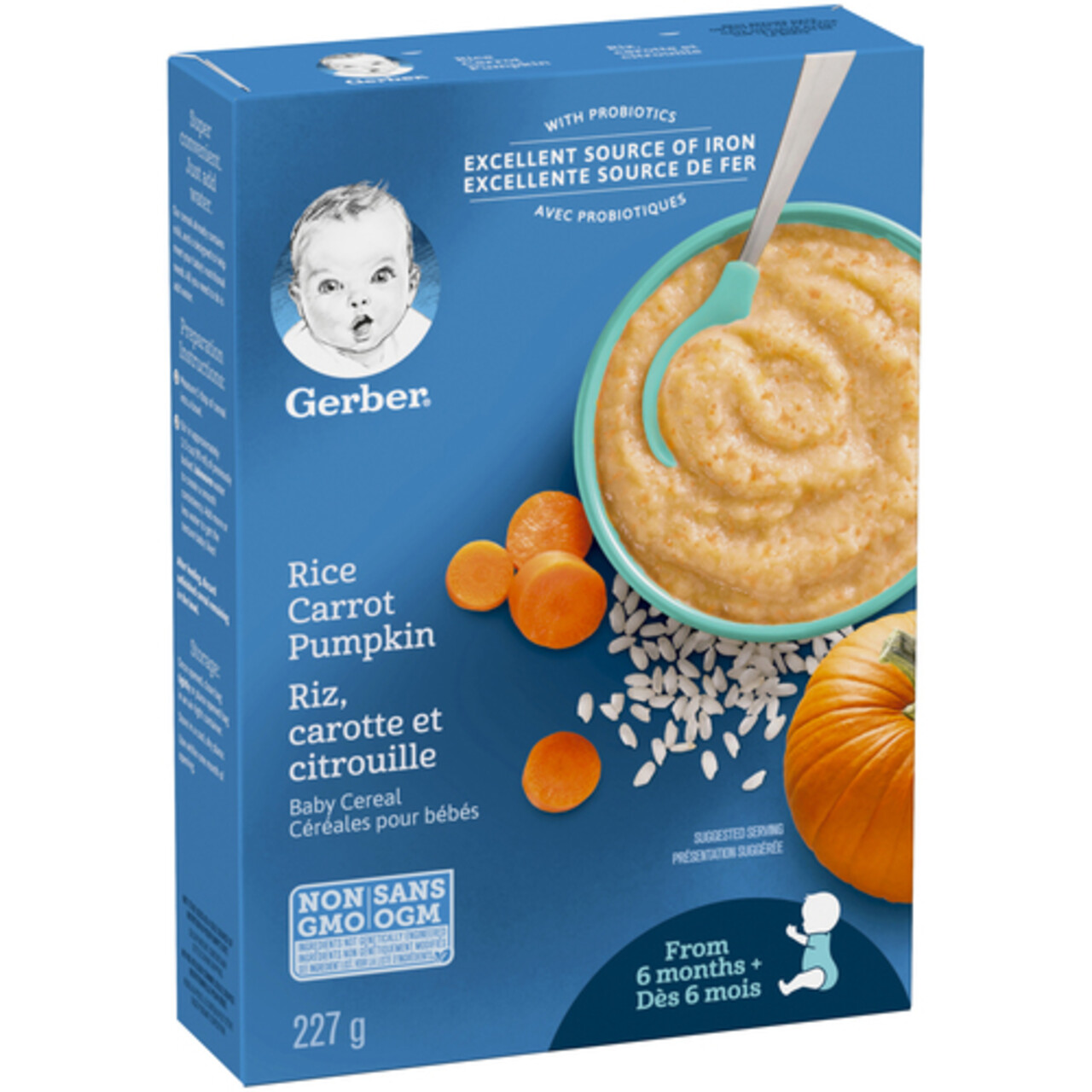 Gerber Baby Cereal Rice With Carrot & Pumpkin 227 g - Voilà Online ...