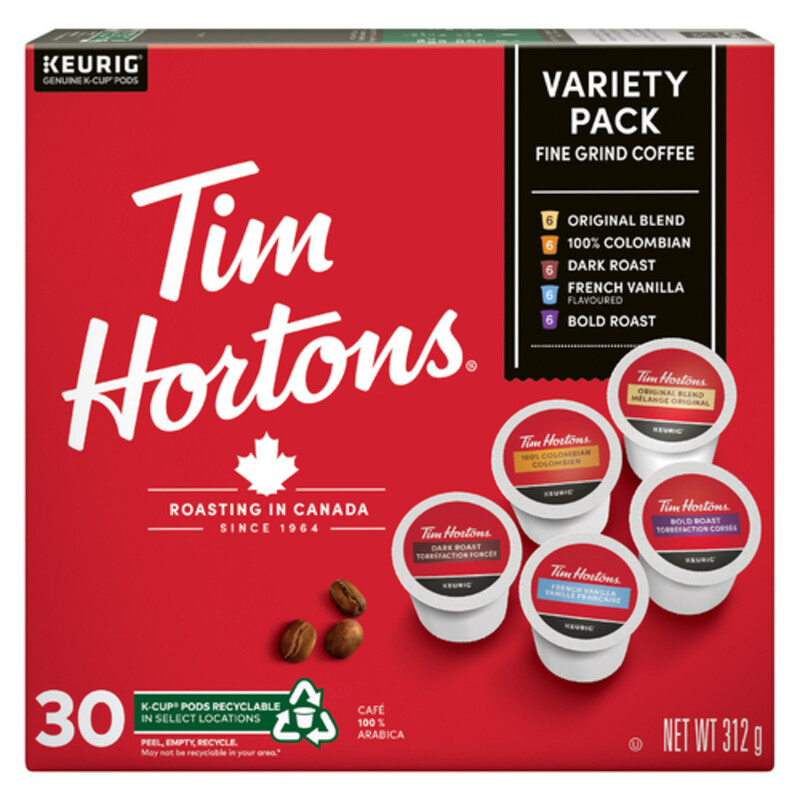 Tim Hortons Coffee Pods Variety Pack 30 K-Cups 312 g - Voilà Online ...