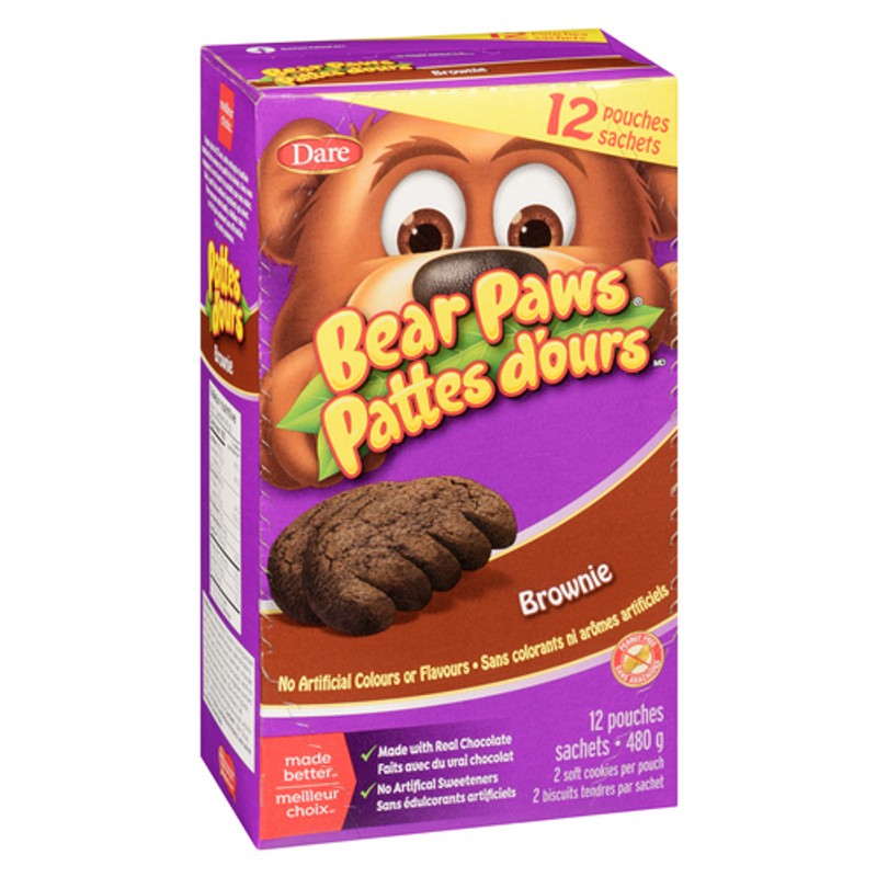 Dare Bear Paws Peanut-Free Cookies Brownie 480 g - Voilà Online ...