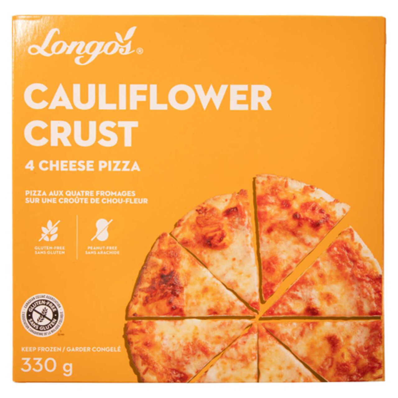Longo's Gluten-Free Frozen Pizza Cauliflower Crust 4 Cheese 330 g ...