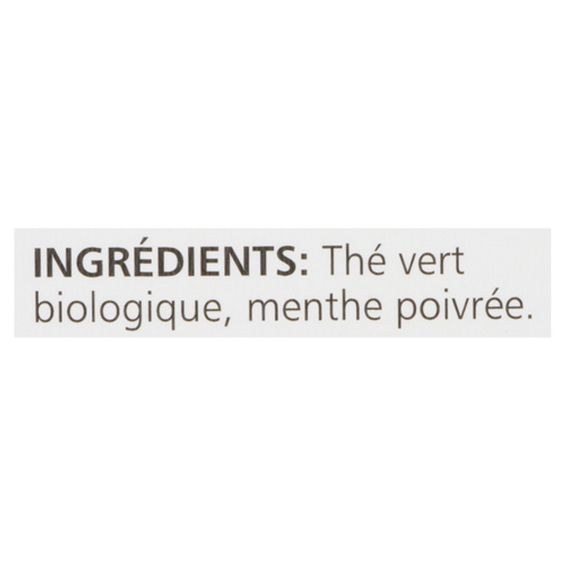 Oteas Organic Green Tea with Peppermint 15 Tea Bags - Voilà Online ...