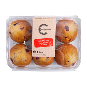 Compliments Muffins Cranberry Lemon 600 g - Voilà Online Groceries & Offers