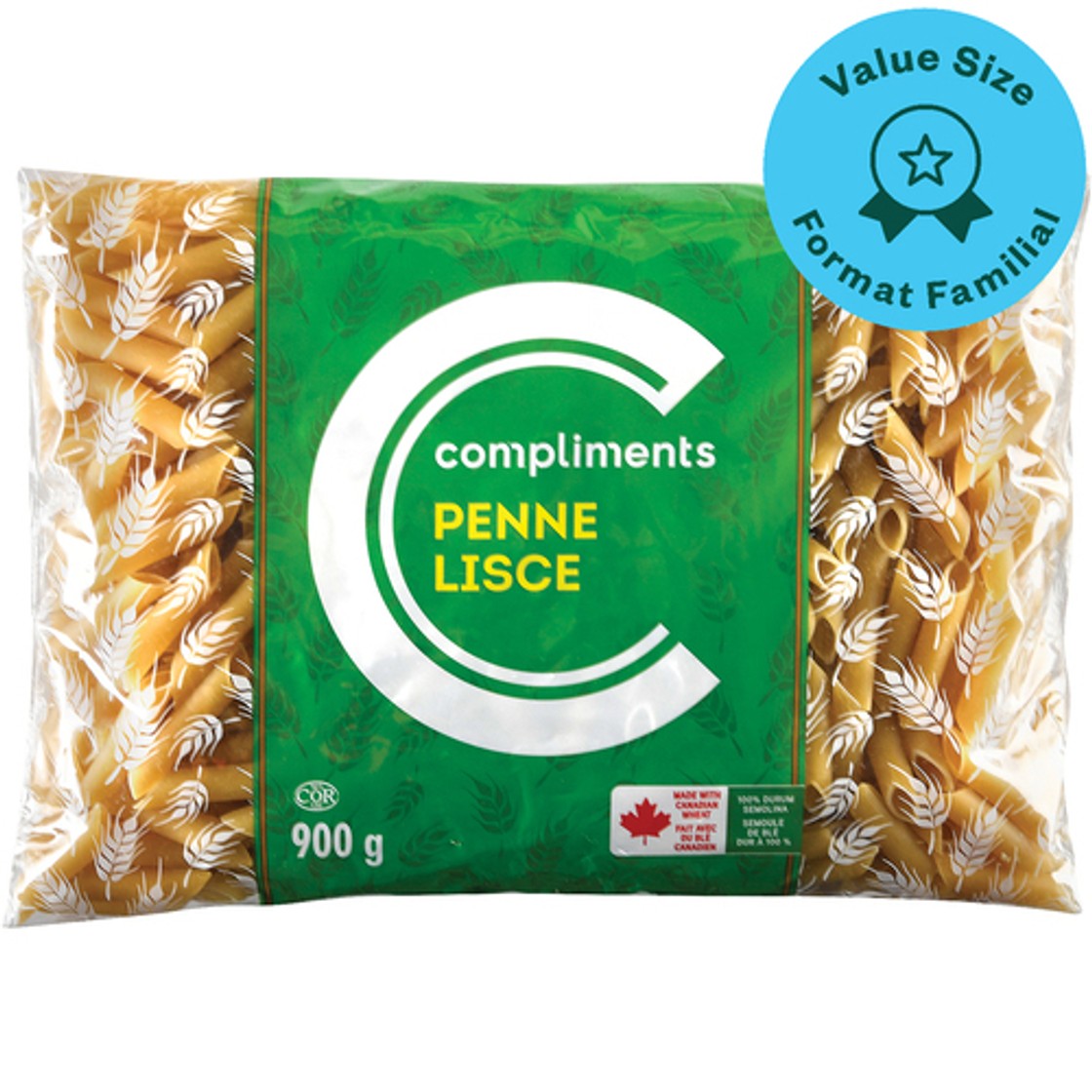 Compliments Pasta Penne Lisce Value Size 900 g - Voilà Online Groceries ...