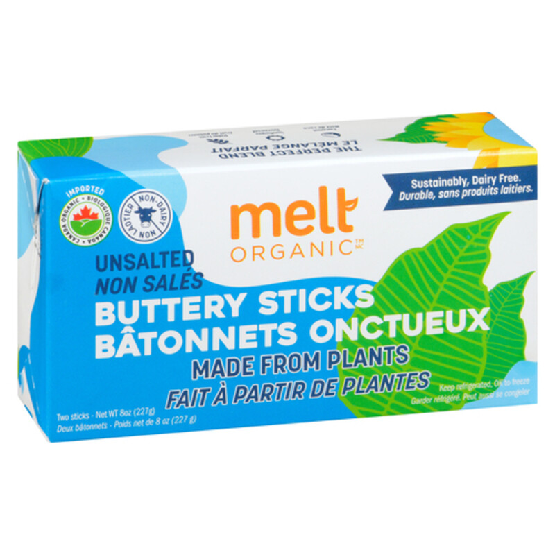 Melt Organic Buttery Sticks Unsalted 227 g - Voilà Online Groceries ...