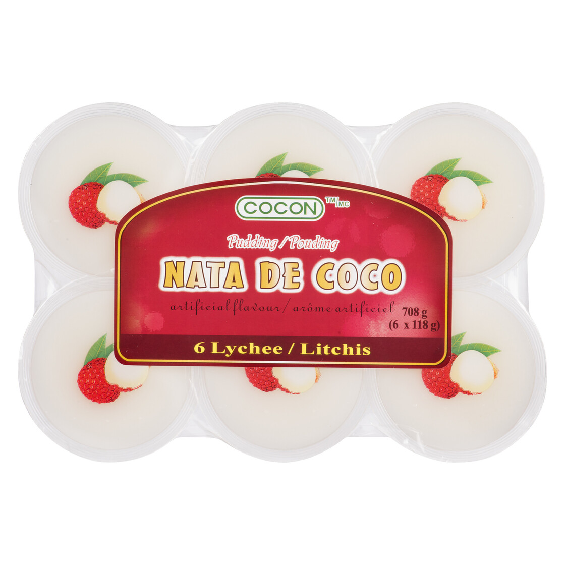 Cocon Pudding Nata De Coco Lychee 6 x 118 g - Voilà Online Groceries ...