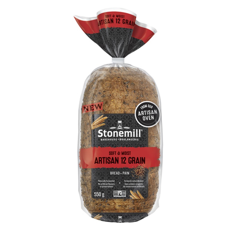 Stonemill Bread Artisan 12 Grains 550 g - Voilà Online Groceries & Offers