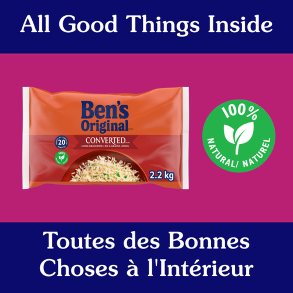 Ben's Original Converted Rice Side Dish Long Grain Parboiled 2.2 kg ...