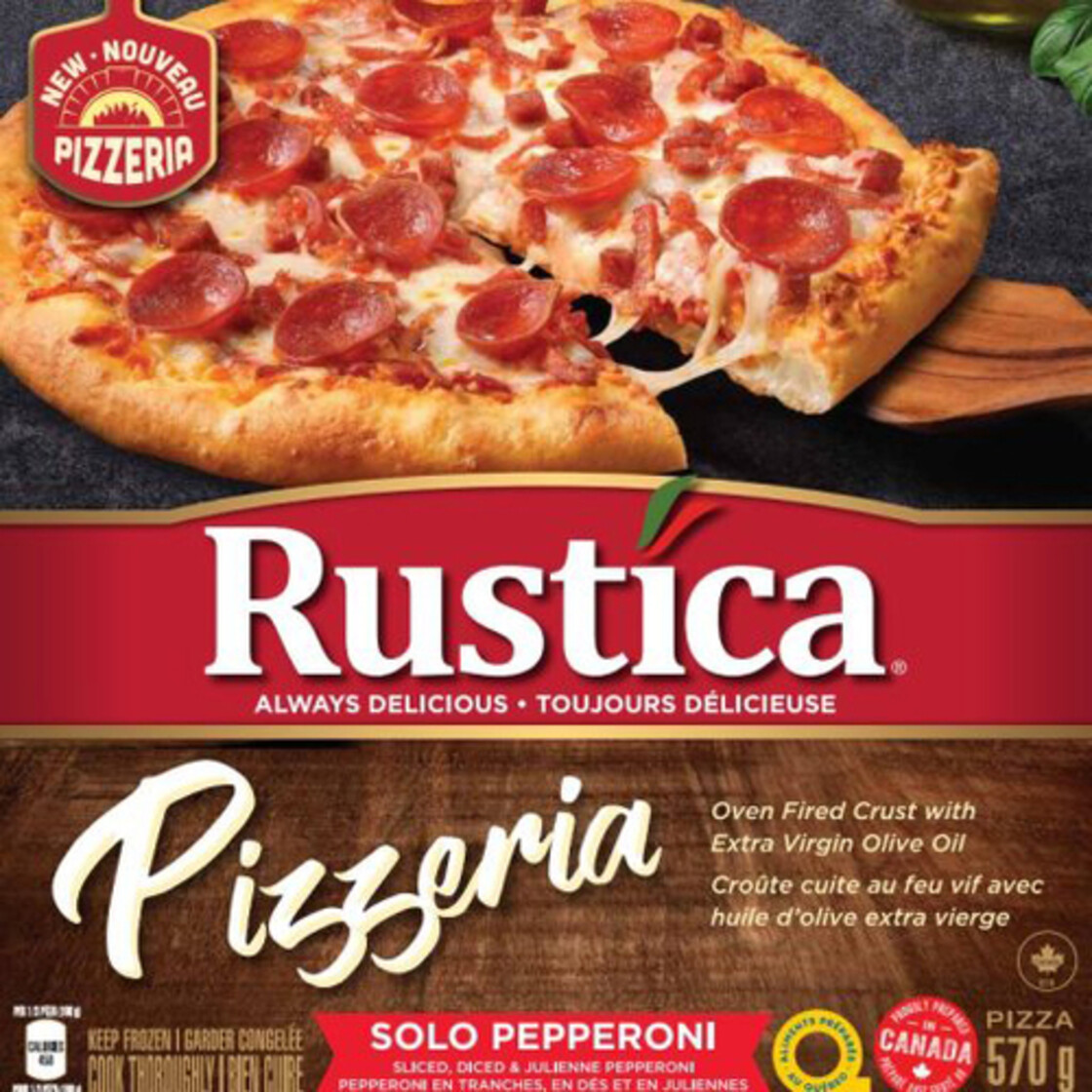 Rustica Frozen Pizza Oven Fired Solo Pepperoni 570 g - Voilà Online ...