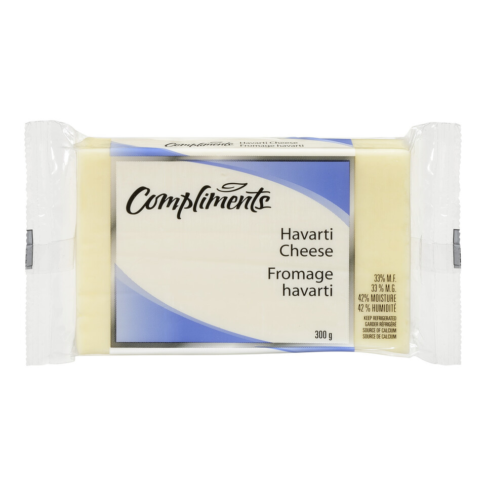 Compliments Cheese Havarti 300 g - Voilà Online Groceries & Offers