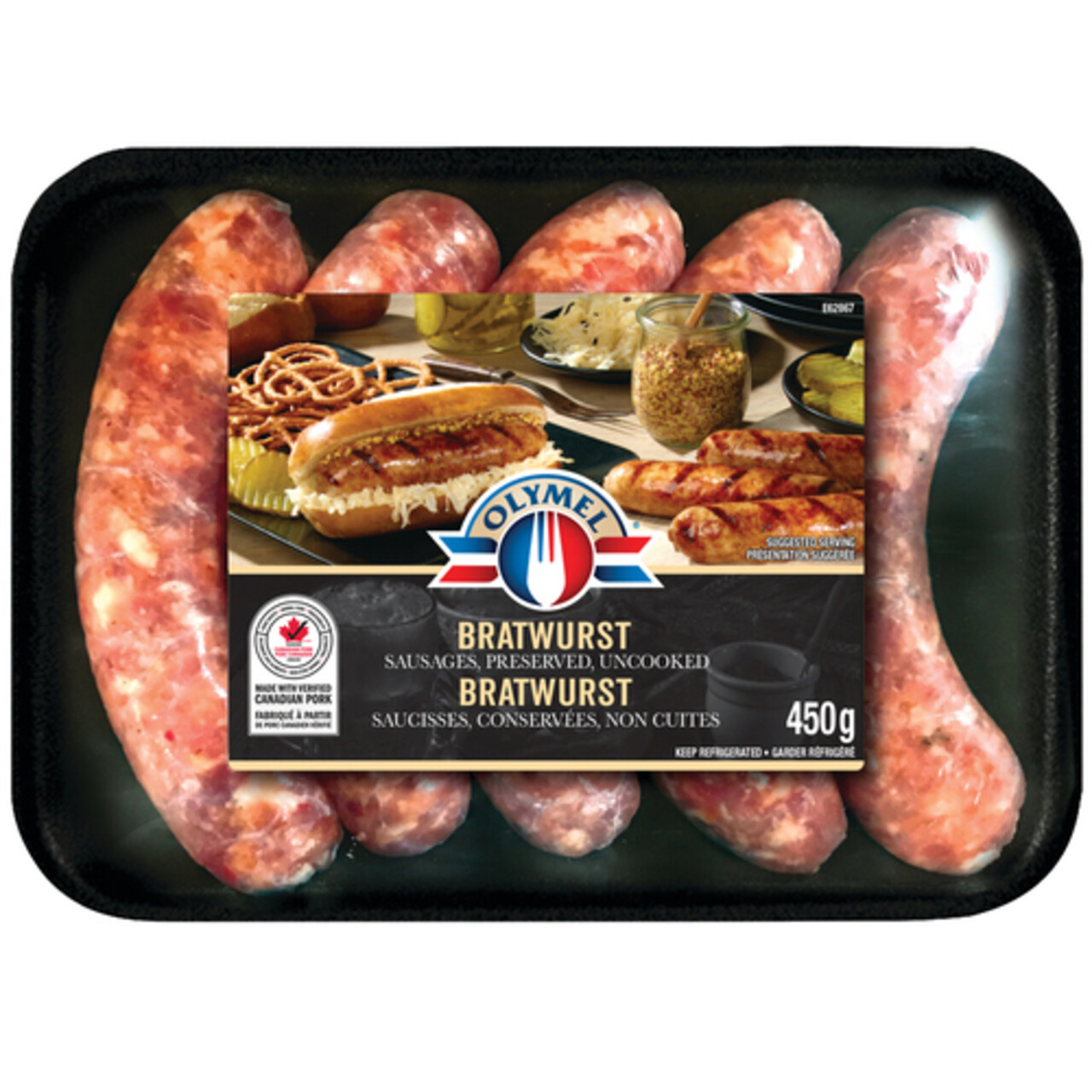 Olymel Frozen Sausages Bratwurst 450 g - Voilà Online Groceries & Offers