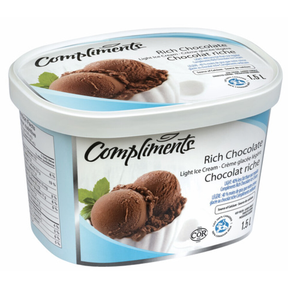 Compliments Ice Cream Light Chocolate 1.5 L - Voilà Online Groceries ...