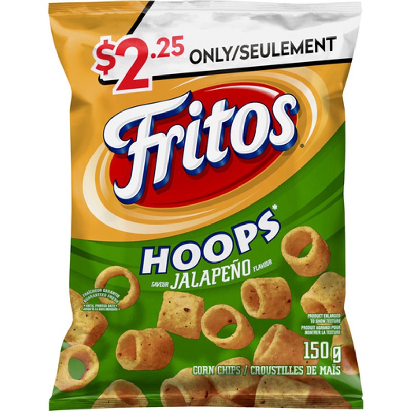 Fritos Hoops Corn Chips Jalapeño Flavour 150 g - Voilà Online Groceries ...