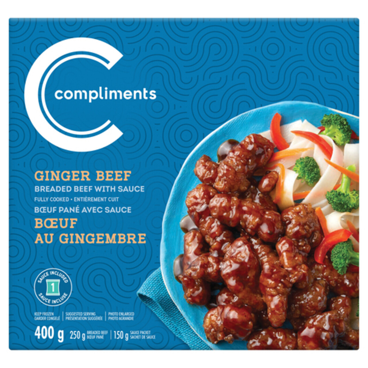 Compliments Frozen Breaded Beef Fully Cooked Ginger 400 g - Voilà ...