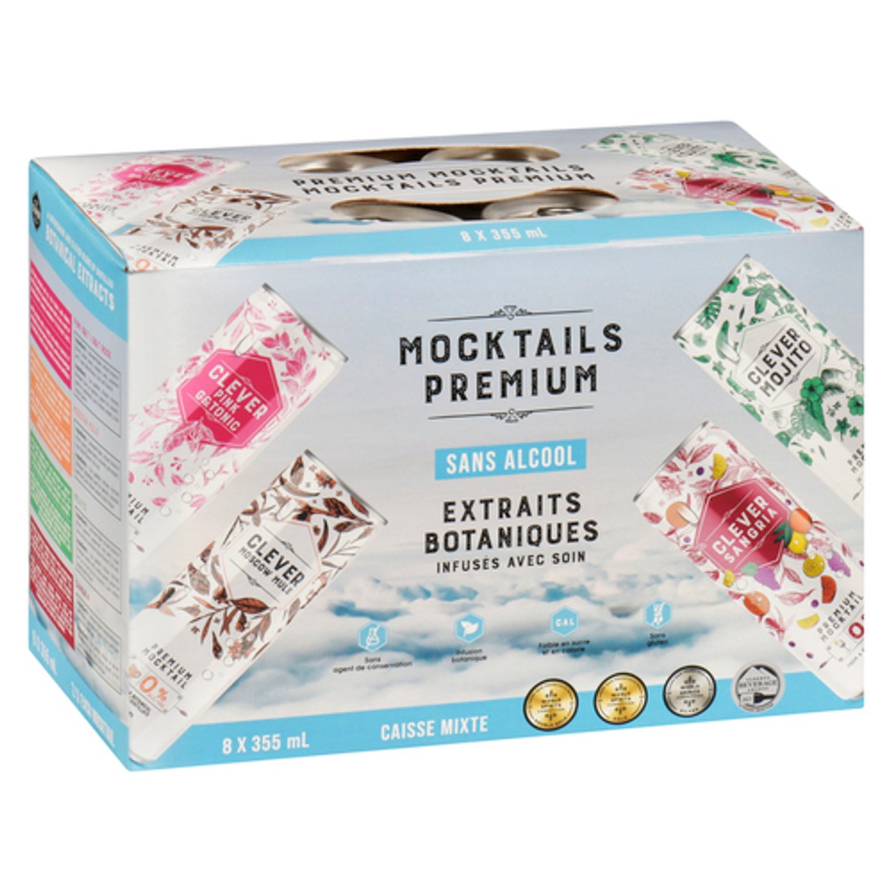 Clever Premium Mocktails Mix Pack 8 x 355 ml (cans) - Voilà Online ...