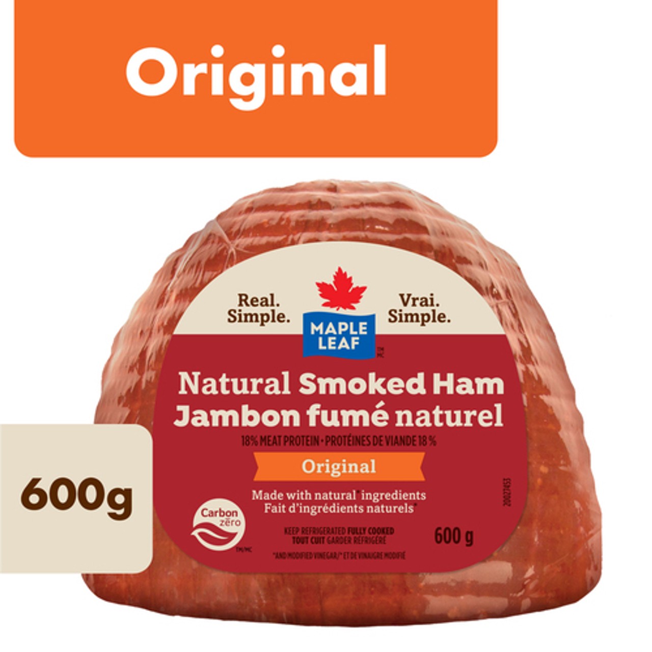 Maple Leaf Deli Natural Smoked Ham Original 600 g - Voilà Online ...