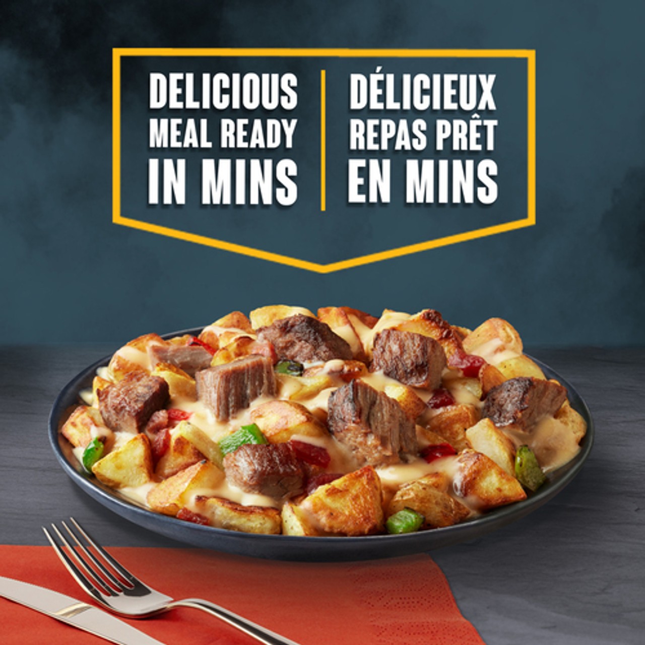 Crave Frozen Meal Loaded Cheesy Potatoes With Bacon & Angus Beef 284 g ...