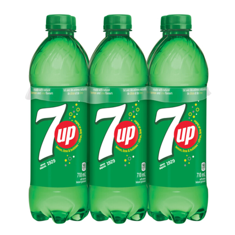 7Up Soft Drink Lemon Lime & Bubbles 6 x 710 ml (bottles) - Voilà Online ...