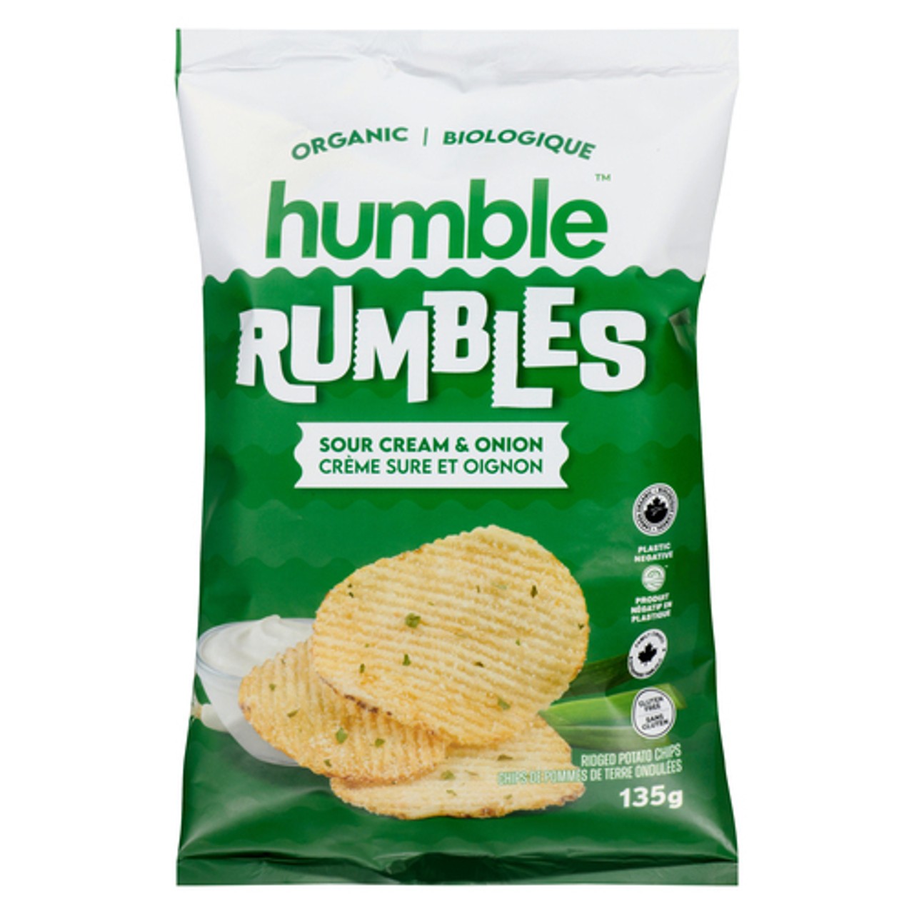 Humble Rumbles Organic Potato Chips Sour Cream & Onion 135 g - Voilà ...