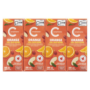 Compliments 100% Juice Blend Orange 8 x 200 ml - Voilà Online Groceries ...